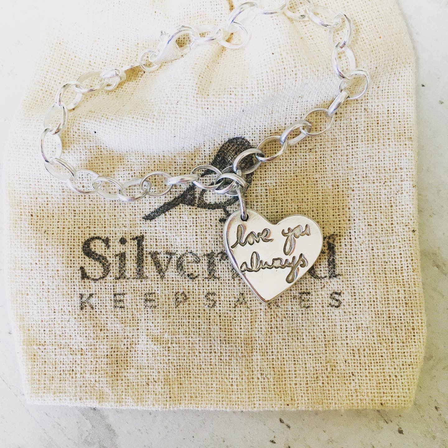 Handwriting charm: stunning hand crafted charm with your loved one's text