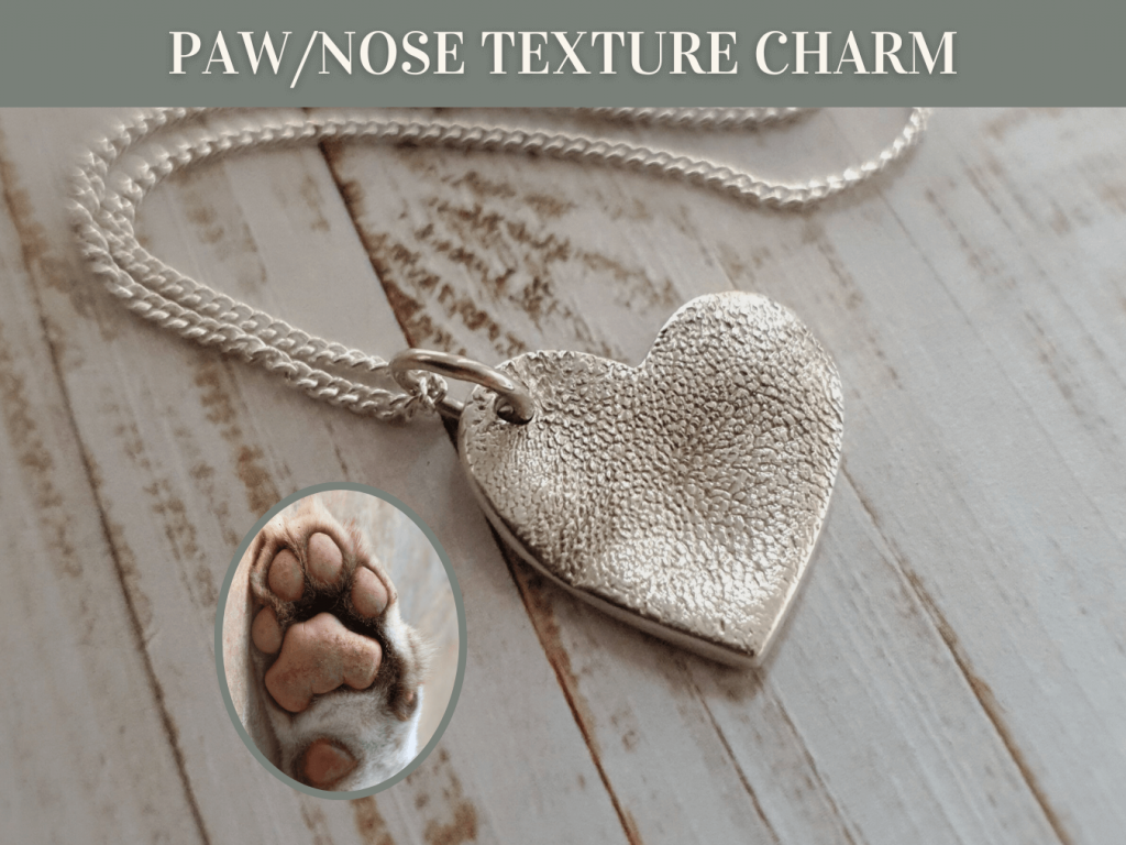 Paw Print Texture Charm - Silverbird Keepsakes